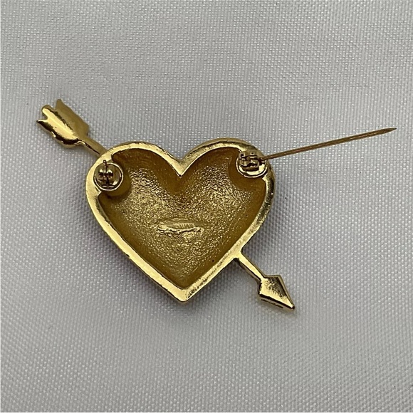Avon | Jewelry | Vintage Avon 996 Hearts Afire Red Enamel Heart Arrow ...